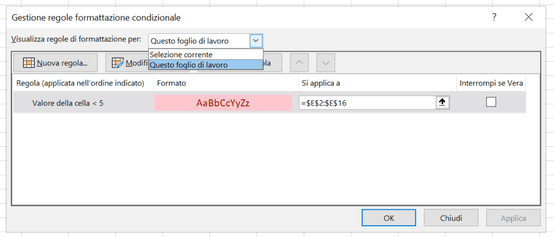 Formattazione Condizionale Excel - Guida Definitiva